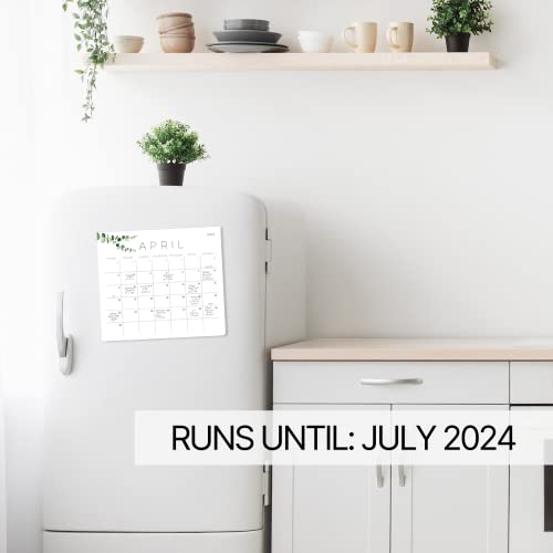 Beautiful 2023 Magnetic Fridge Calendar - Runs Until July 2024 - The Perfect Monthly Calendar With Greenery Designs for Easy Organizing