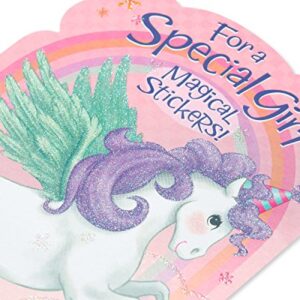 American Greetings Birthday Card for Girl (Pegasus with Stickers)