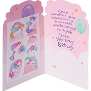 American Greetings Birthday Card for Girl (Pegasus with Stickers)