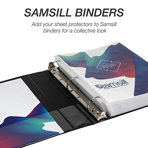 Samsill Sheet Protectors, 8.5x11 Inch Page Protectors for 3 Ring Binder, Heavy Duty, Non-Glare Protector, Letter Size, Top Loading, Acid Free, 200 Pack