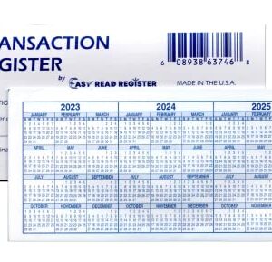 Personal Checkbook Registers, Set of 10, 2023-2024-2025 Calendars, Made in USA