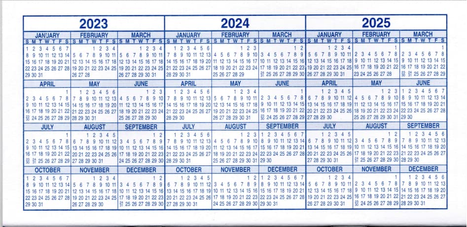 Personal Checkbook Registers, Set of 10, 2023-2024-2025 Calendars, Made in USA