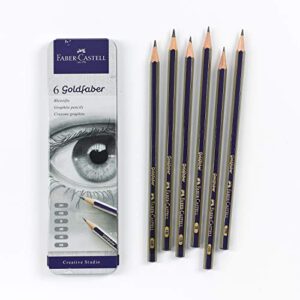 faber-castell graphite sketch pencil set – 6 graphite pencils (2h, hb, b, 2b, 4b, 6b), drawing pencils and sketching supplies