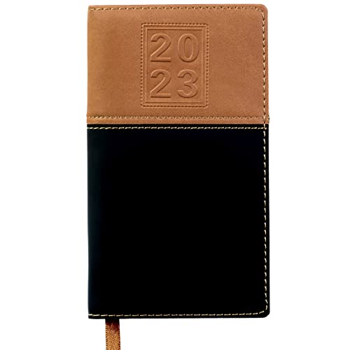 2023 Planner Calendar 3.5"x6" : Includes 14 Months (Nov 2022 to Dec 2023) / 2023 Weekly Planner/Weekly Agenda/Monthly Calendar Organizer (Black/Brown)