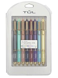 tul limited edition metallic brights retractable gel pens medium point 0.8 mm assorted barrel colors