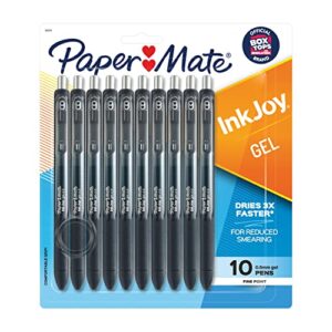 paper mate inkjoy gel pens, fine point, black, 10 count