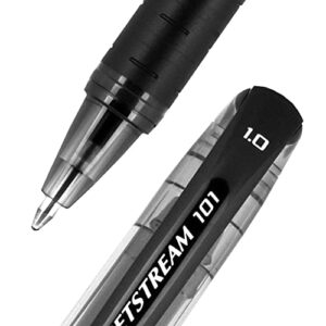 uni-ball Jetstream 101 Ballpoint Pens Medium Point, 1.0mm, Black, 12 Pack