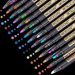 26 colors medium tip metallic paint pens, colored markers for black paper, easter egg, art rock painting, card making, scrapbook crafts, diy photo album