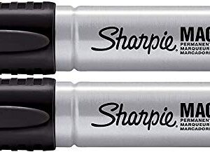 Sharpie 44001 Oversized Chisel Tip Extra Wide Magnum Permanent Marker (2 Pack), Black, Sturdy Extra-wide Felt Chisel Tip, Quick-drying Ink is Fade-and Water-Resistant