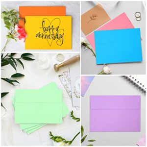 50 Pack Colored Envelopes, 5x7 Envelopes, Card Envelopes A7 Envelopes Envelopes for Invitations, Printable Invitation Envelopes for Weddings, Invitations, Photos, Postcards, Greeting Cards, Mailing