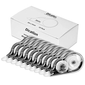 dicatlon correction tape,white out correction tape,10-pack,263 feet x 1/5 in (5mm x 8m),easy to use applicator for instant corrections,very suitable for students,office workers,