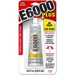 eclectic 570110, clear 0.9 fl oz e6000+plus multipurpose adhesive-0.9oz, 0.9 oz