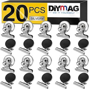 diymag fridge magnet refrigerator magnets,magnetic clips heavy duty for refrigerator, fridge magnets adult,strong magnets for fridge,whiteboard,office, locker,classroom(silver, 20pcs)