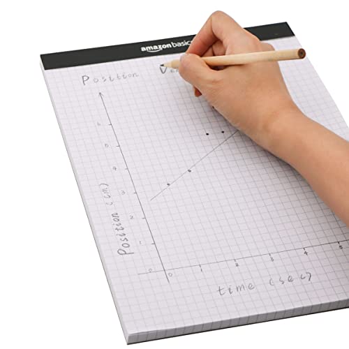 Amazon Basics Quad-Ruled Graph Paper Pad - Pack of 2, 8.5 Inch x 11.75 Inch