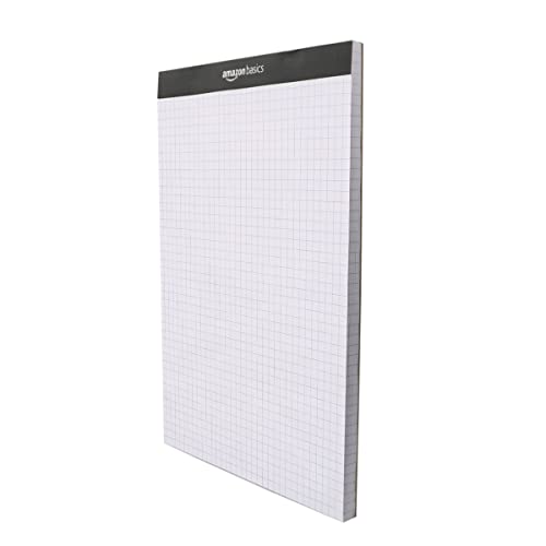 Amazon Basics Quad-Ruled Graph Paper Pad - Pack of 2, 8.5 Inch x 11.75 Inch