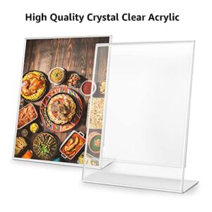 Amazon Basics Acrylic Slant Back Sign Holder, 8.5 x11 Inches, 2-Pack