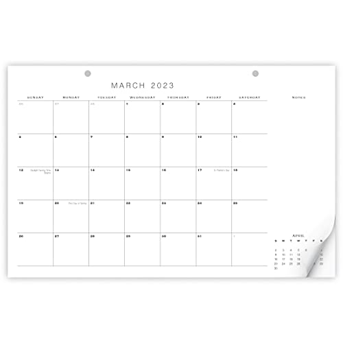 Simplified 2023 Desk Calendar - Runs Until July 2024 - 17"x11" Minimalistic Office Desktop/Wall Calendar for Easy Organizing