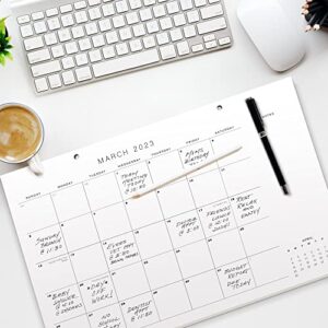 Simplified 2023 Desk Calendar - Runs Until July 2024 - 17"x11" Minimalistic Office Desktop/Wall Calendar for Easy Organizing