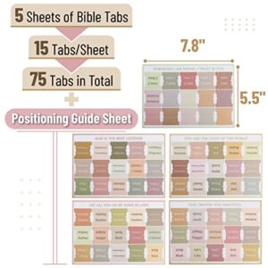 Mr. Pen- Bible Tabs, 75 Tabs, Boho Theme, Laminated Bible Tabs for Women and Men, Bible Tabs for Study Bible, Bible Index Tabs, Bible Book Tabs, Bible Labels Tabs, Mr Pen Bible Tabs