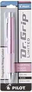 pilot 36273 dr. grip roller ball retractable gel pen, fine, metallic mauve barrell-black