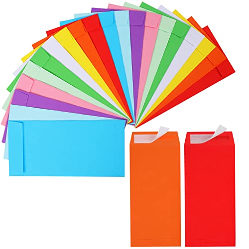 Cash Envelopes 120 Pack 3.2x6.6inch, Money Envelopes for Cash, Key Envelopes for Coins, Checks, Gift Cards & Tickets