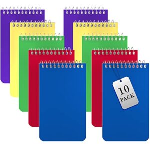 alitte small notebooks, spiral notepads 3×5 – (pack of 10) pocket notebook, memo pads for home, office, college, school – lined college ruled paper – 5 colored notebooks, 75 sheets per notebook