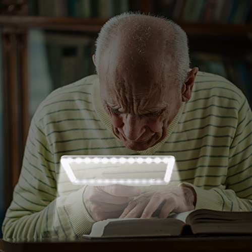 4X Magnifying Glass with 36 Adjustable LED Lights Provide Full-Page Viewing Area Evenly Lit Perfect for Low Vision Person and Seniors