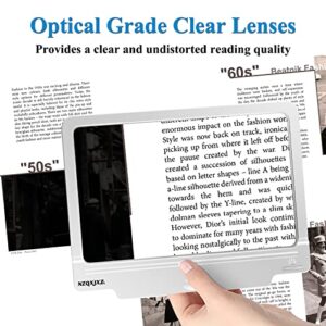 4X Magnifying Glass with 36 Adjustable LED Lights Provide Full-Page Viewing Area Evenly Lit Perfect for Low Vision Person and Seniors