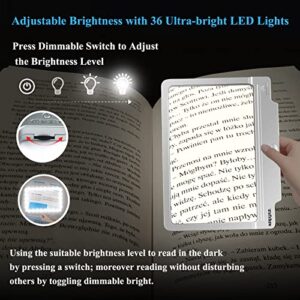 4X Magnifying Glass with 36 Adjustable LED Lights Provide Full-Page Viewing Area Evenly Lit Perfect for Low Vision Person and Seniors