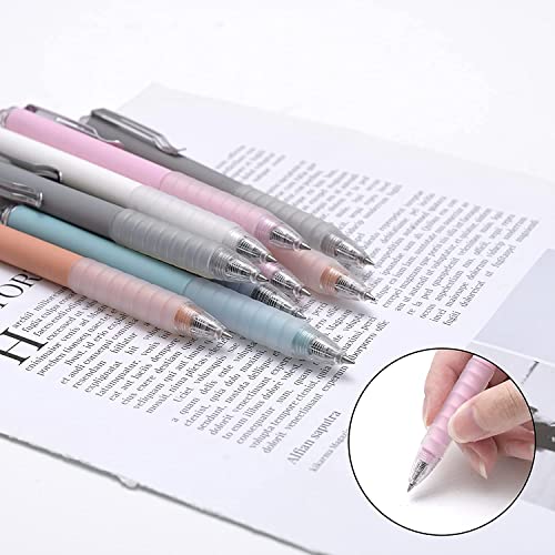 FULLPAD Ballpoint Pens Medium Point 1mm Black Ink Work Pen with Super Soft Grip Ball Point Pen for Men Women Retractable Office Pens (Black-6)