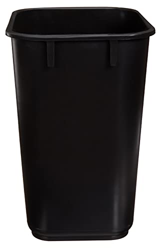 AmazonCommercial 3 Gallon Commercial Office Wastebasket, Black, 2-Pack