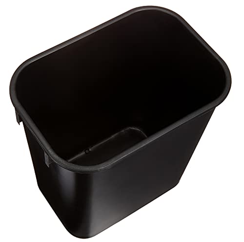 AmazonCommercial 3 Gallon Commercial Office Wastebasket, Black, 2-Pack