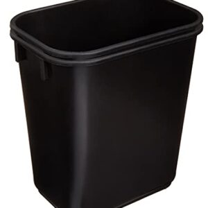 AmazonCommercial 3 Gallon Commercial Office Wastebasket, Black, 2-Pack