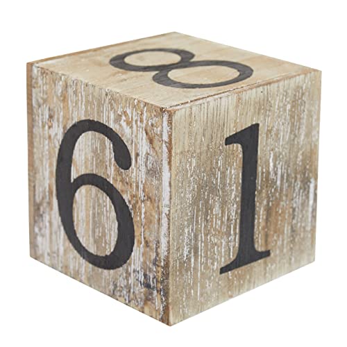 Wooden Perpetual Date Desk Calendar Blocks for Teachers, Farmhouse Office Decor (5 x 4 In)