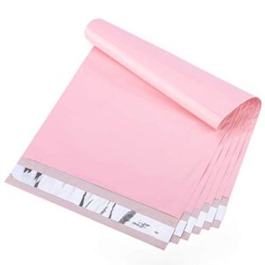 metronic poly mailers 10x13 100 pack, strong adhesive shipping envelopes for clothing, medium shipping bags for small businesses, waterproof mailers poly bags for shipping, packages bags sakura pink