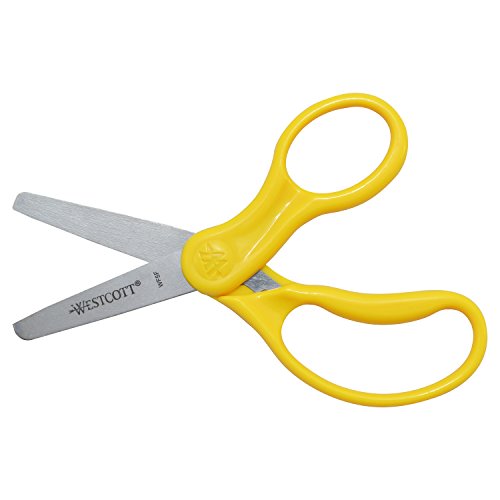 Westcott 16454 Right- and Left-Handed Scissors, Kids' Scissors, Ages 4-8, 5-Inch Blunt Tip, Assorted, 6 Pack