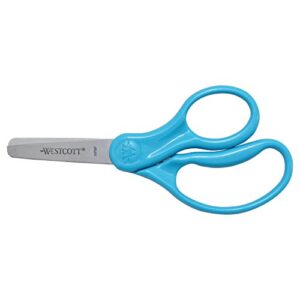 Westcott 16454 Right- and Left-Handed Scissors, Kids' Scissors, Ages 4-8, 5-Inch Blunt Tip, Assorted, 6 Pack