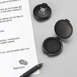 1 Pack Thumbprint Fingerprint Ink Pad for Notary Supplies Identification Security ID Fingerprint Cards Law Enforcement Fingerprint Black Stamp Ink pad