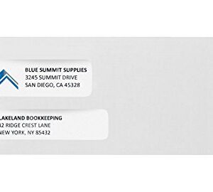 500 No. 9 Flip and Seal Double Window Security Envelopes - Designed for Quickbooks Invoices and Business Statements with Self Seal Flip Press and Seal Flap -Number 9 Size 3 7/8 Inch X 8 7/8 Inch