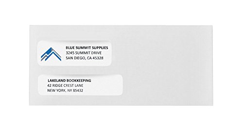 500 No. 9 Flip and Seal Double Window Security Envelopes - Designed for Quickbooks Invoices and Business Statements with Self Seal Flip Press and Seal Flap -Number 9 Size 3 7/8 Inch X 8 7/8 Inch