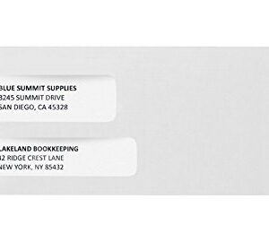 500 No. 9 Flip and Seal Double Window Security Envelopes - Designed for Quickbooks Invoices and Business Statements with Self Seal Flip Press and Seal Flap -Number 9 Size 3 7/8 Inch X 8 7/8 Inch