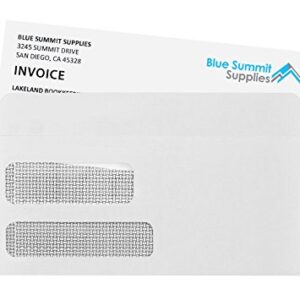 500 No. 9 Flip and Seal Double Window Security Envelopes - Designed for Quickbooks Invoices and Business Statements with Self Seal Flip Press and Seal Flap -Number 9 Size 3 7/8 Inch X 8 7/8 Inch