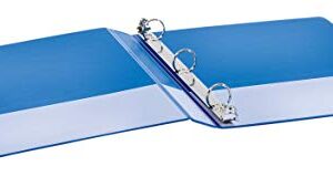 Cardinal Economy 3 Ring Binder, 1 Inch, Presentation View, Blue, Holds 225 Sheets, Nonstick, PVC Free, 4 Pack of Binders (79511)