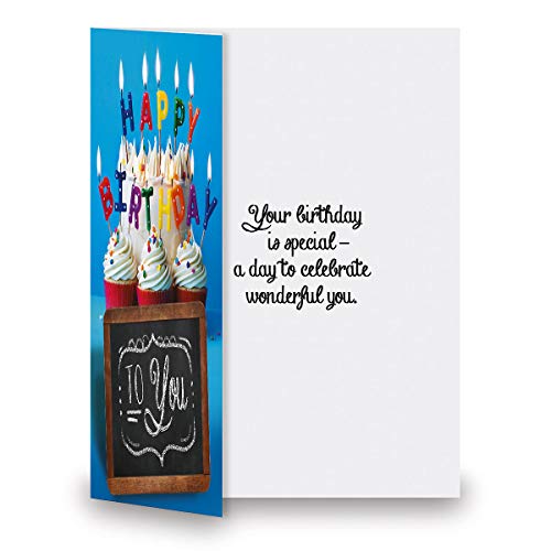 Current Bright Blackboard Birthday Greeting Card Value Pack – Set of 18 (9 Designs), Large 5 x 7 inches, Envelopes Included