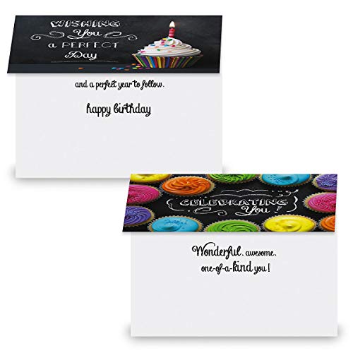 Current Bright Blackboard Birthday Greeting Card Value Pack – Set of 18 (9 Designs), Large 5 x 7 inches, Envelopes Included