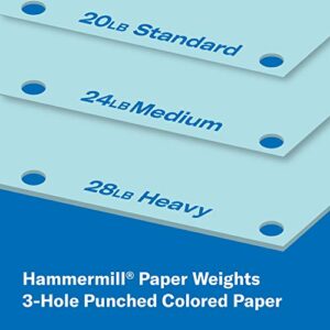 Hammermill Colored Paper, 24 lb Blue Printer Paper, 8.5 x 11 - 1 Ream (500 Sheets) - Made in the USA, Pastel Paper, 103671R