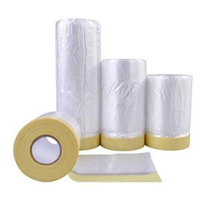 mylifeunit tape and drape, assorted masking paper for automotive painting covering (66-feet, 3 sizes)