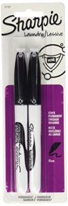 sharpie rub-a dub laundry markers black, 2pk