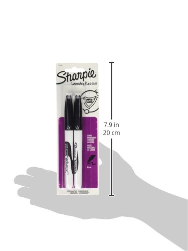 Sharpie Rub-a Dub Laundry Markers Black, 2pk