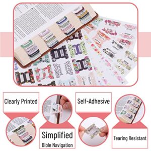 Mr. Pen- Bible Tabs, 121 pcs, Floral Design, Laminated Bible Tabs for Study Bible, Bible Tabs Old and New Testament Bible Book Tabs, Bible Tabs for Women, Tabs for Bible, Bible Index Tabs